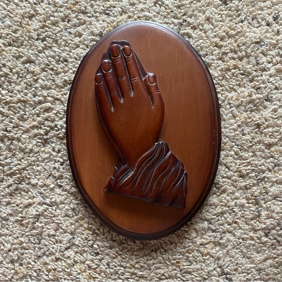 Wall Decor | Praying Hands Wooden Plaque | Poshmark